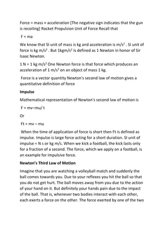 Force and laws of motion By R K Chaudhari | PDF