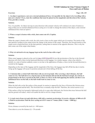 Force and Laws of Motion presentation for 9 | PDF