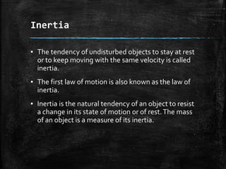 Force and laws of motion 1 | PPT