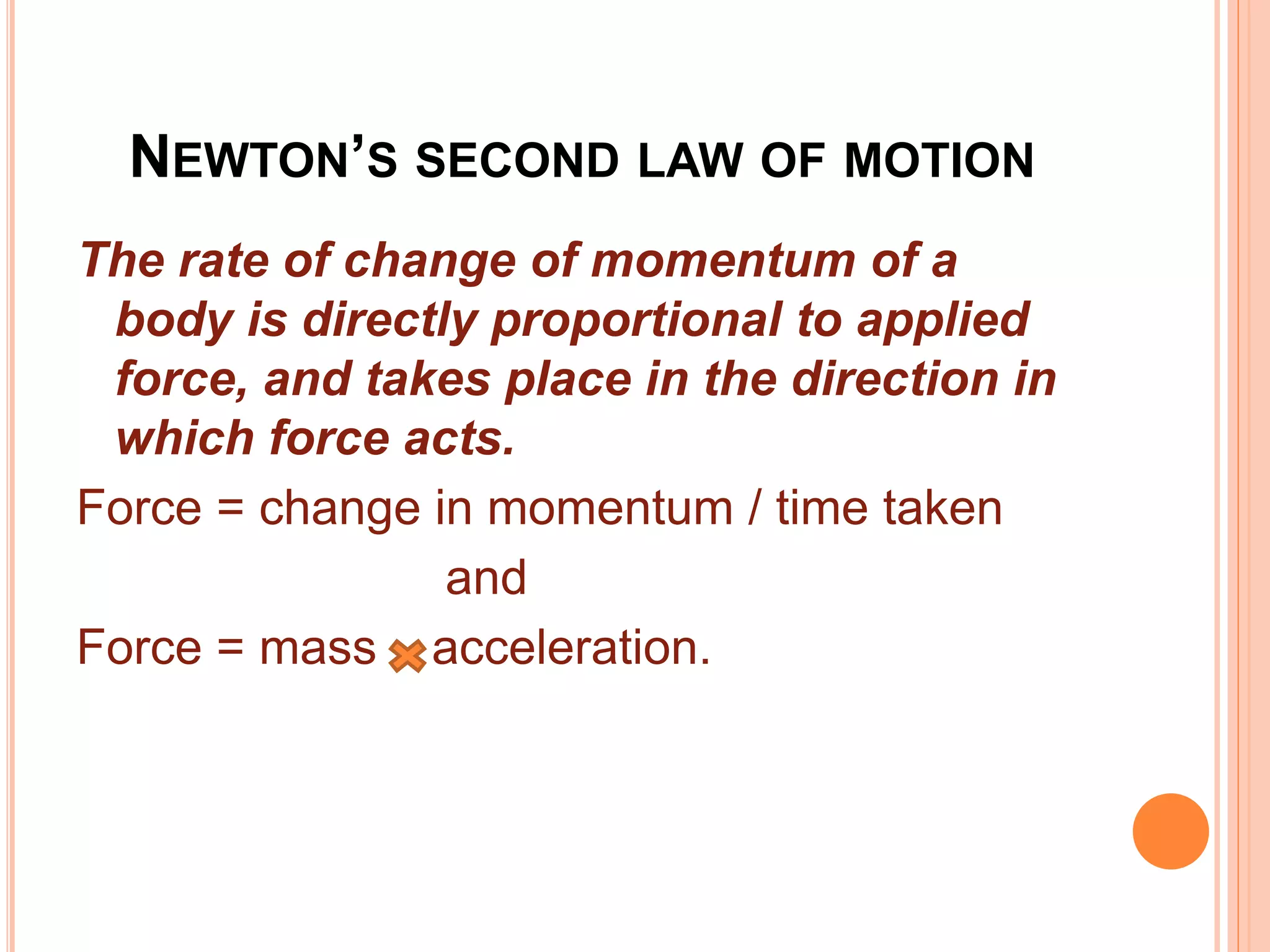 Force and laws of motion | PPT