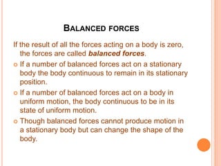 Force and laws of motion | PPT