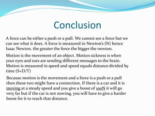 Force and motion | PPT