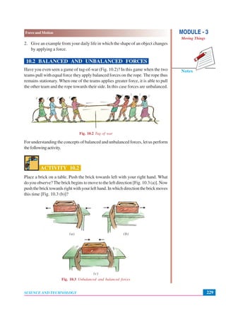 5 Examples Of Unbalanced Forces