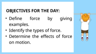 FORCE AND MOTION LESSON - PHYSICS GRADE 7 | PPTX