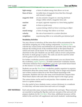Force and motion_5-6_unit_guide | PDF