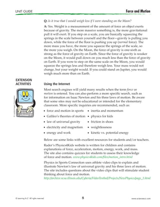 Force and motion_5-6_unit_guide | PDF