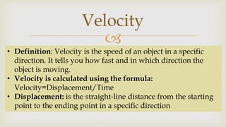 FORCE AND MOTION WITH ITS TYPES AND E.G. | PPT