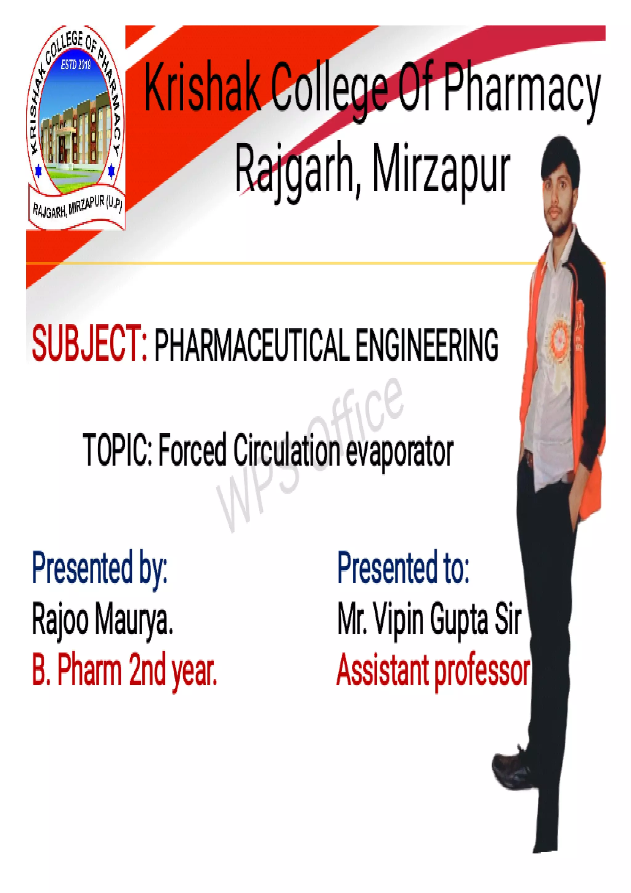 Force circulation evaporator by Rajoo Maurya.pdf