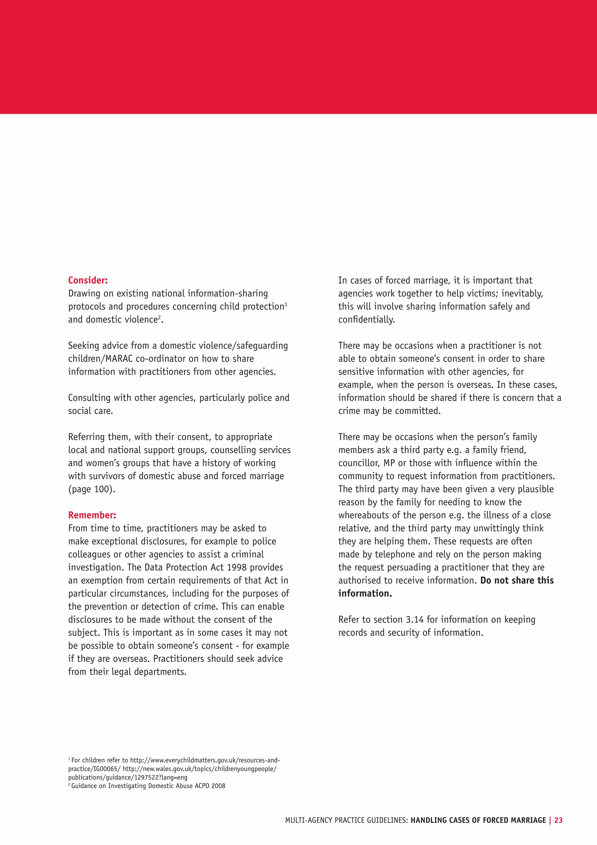 Forced Marriage Guidelines | PDF