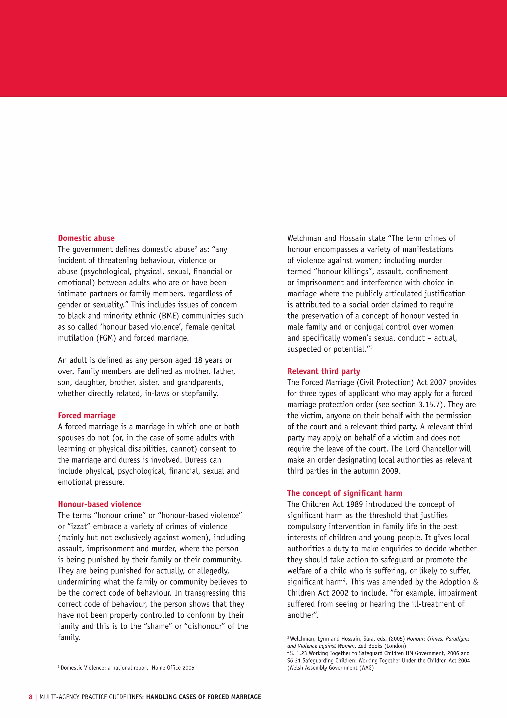 Forced Marriage Guidelines | PDF