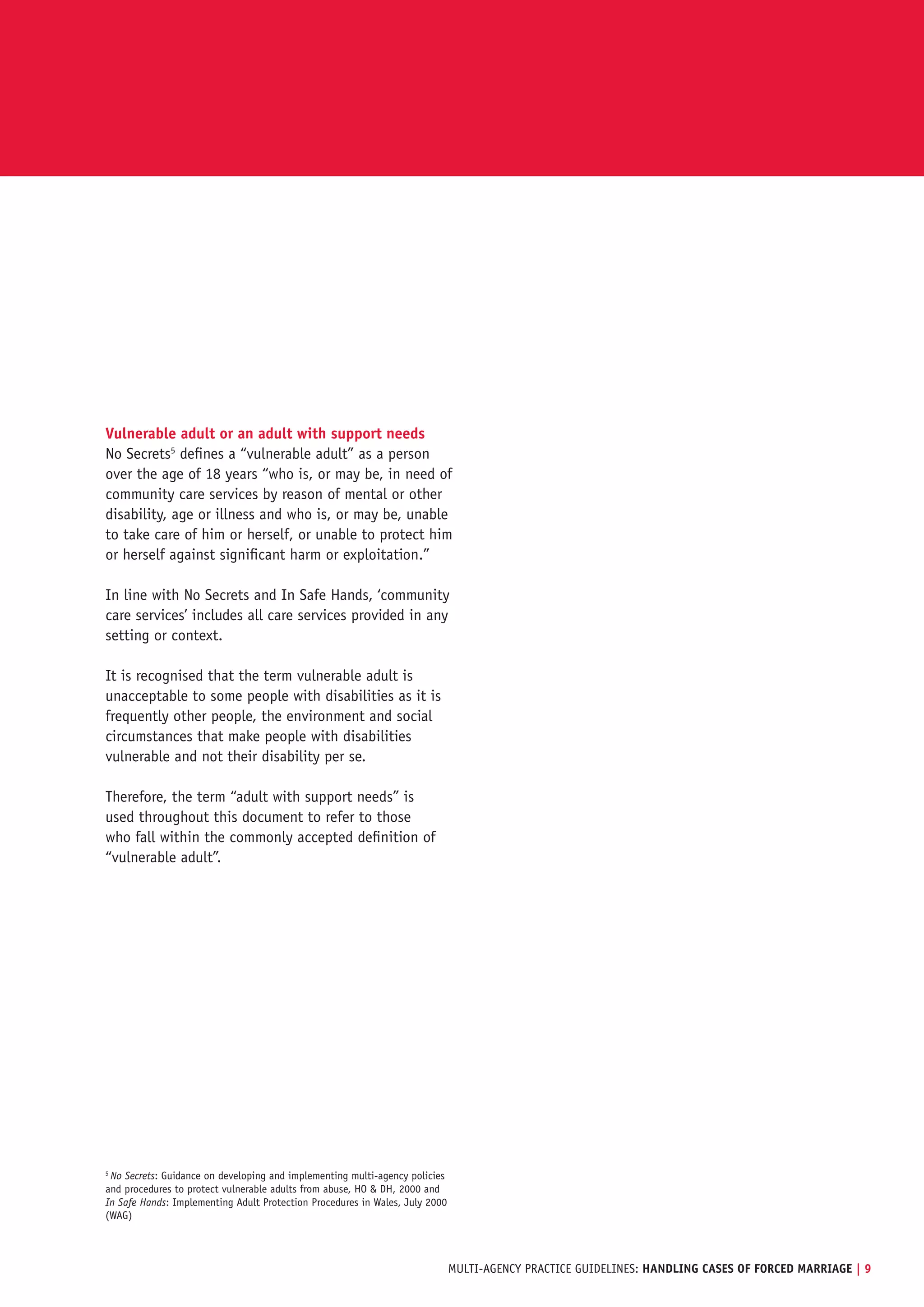 Forced Marriage Guidelines | PDF