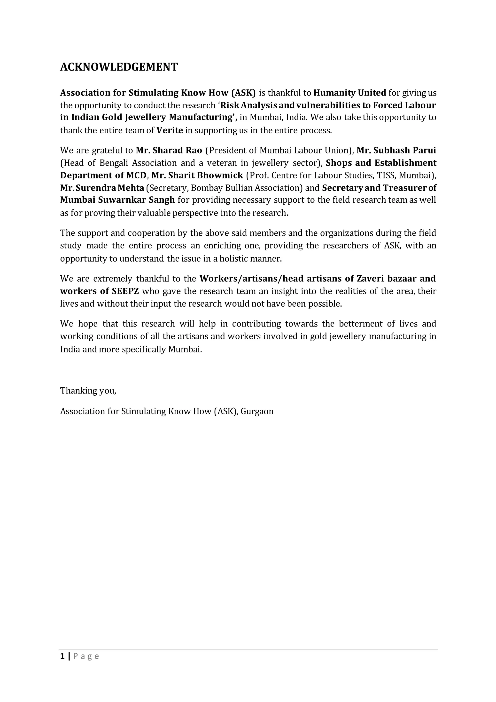 Forced labor in Indian Gold Jewellery Manufacturing | DOCX