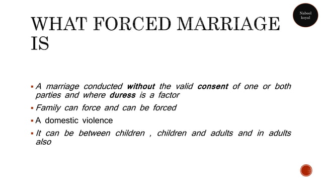 Forced marriage | PPTX