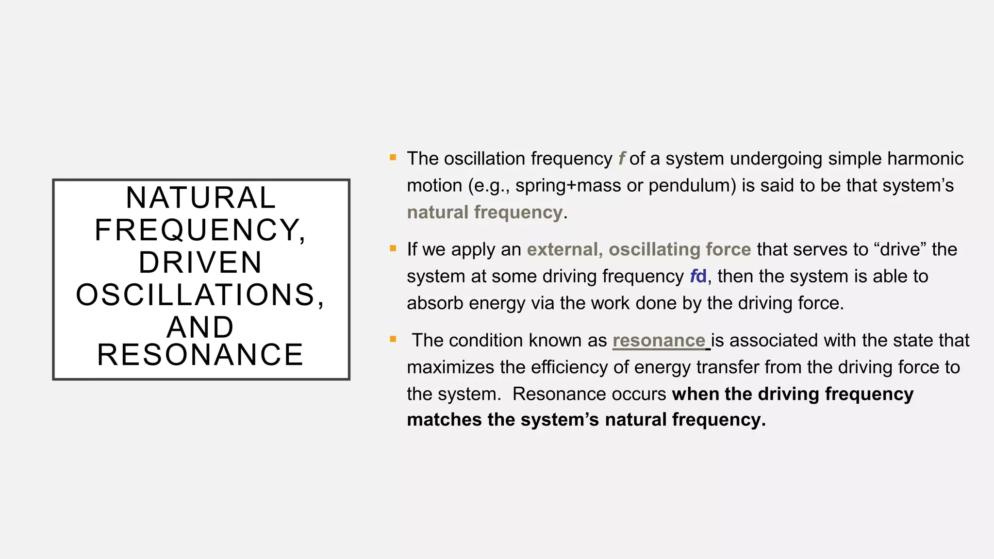 Forced oscillations and resonance | PPTX