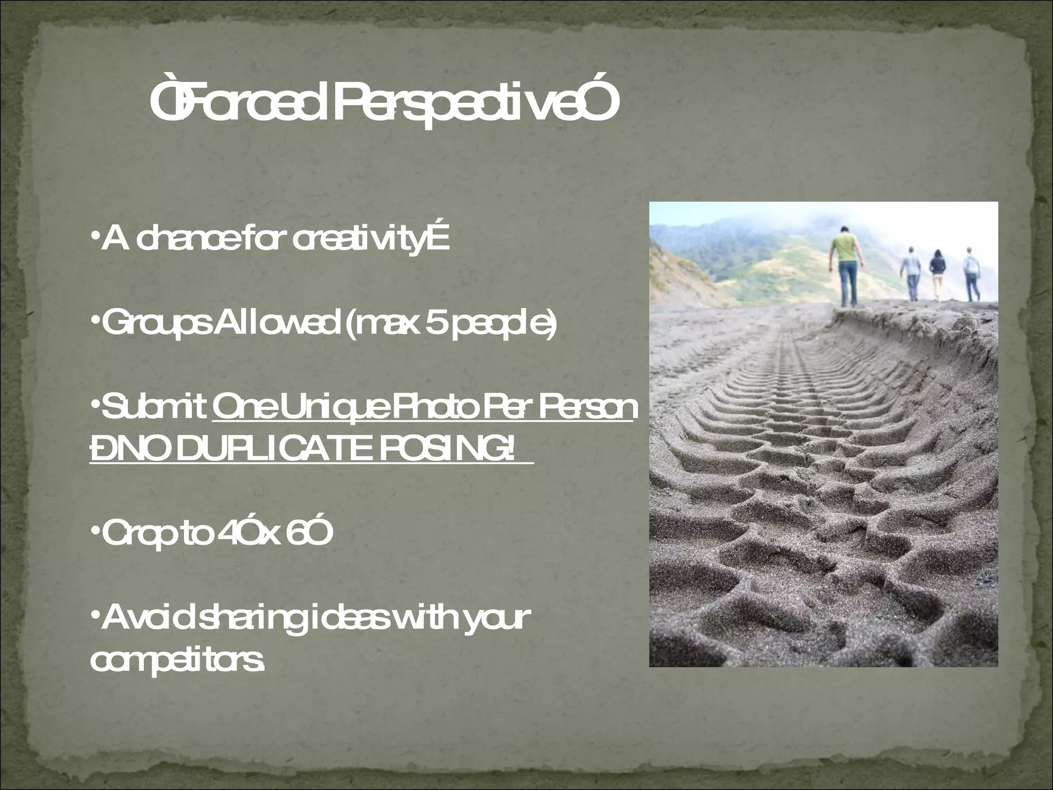 Forced Perspective Assignment | PPT