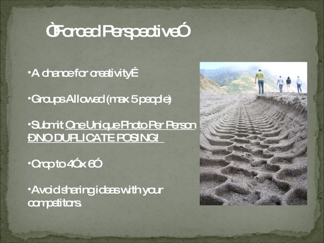 Forced Perspective Assignment | PPT