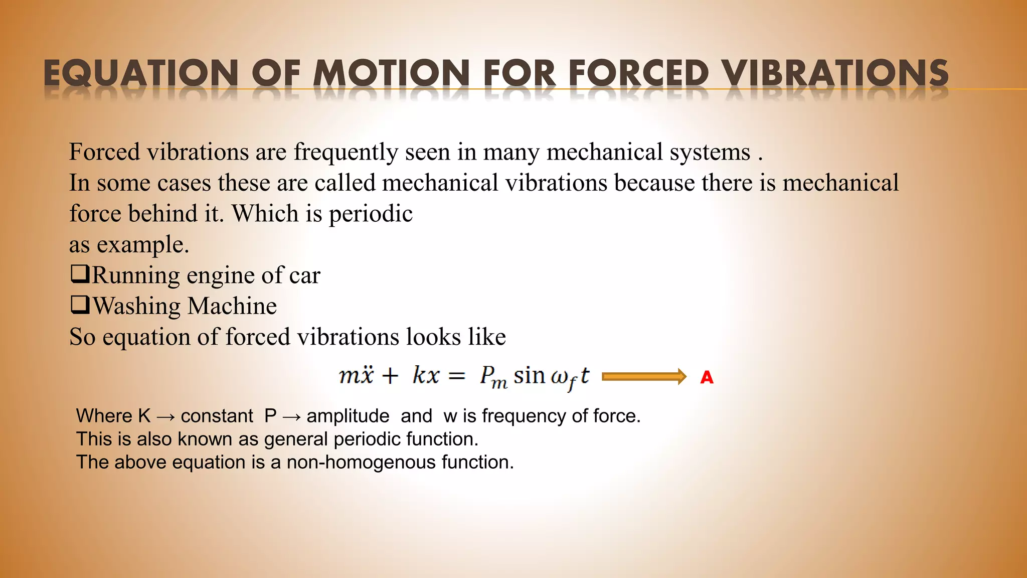 Free and Forced vibrations classical | PPTX