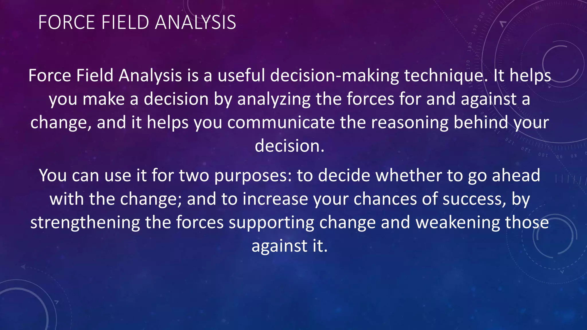 Force field analysis | PPTX