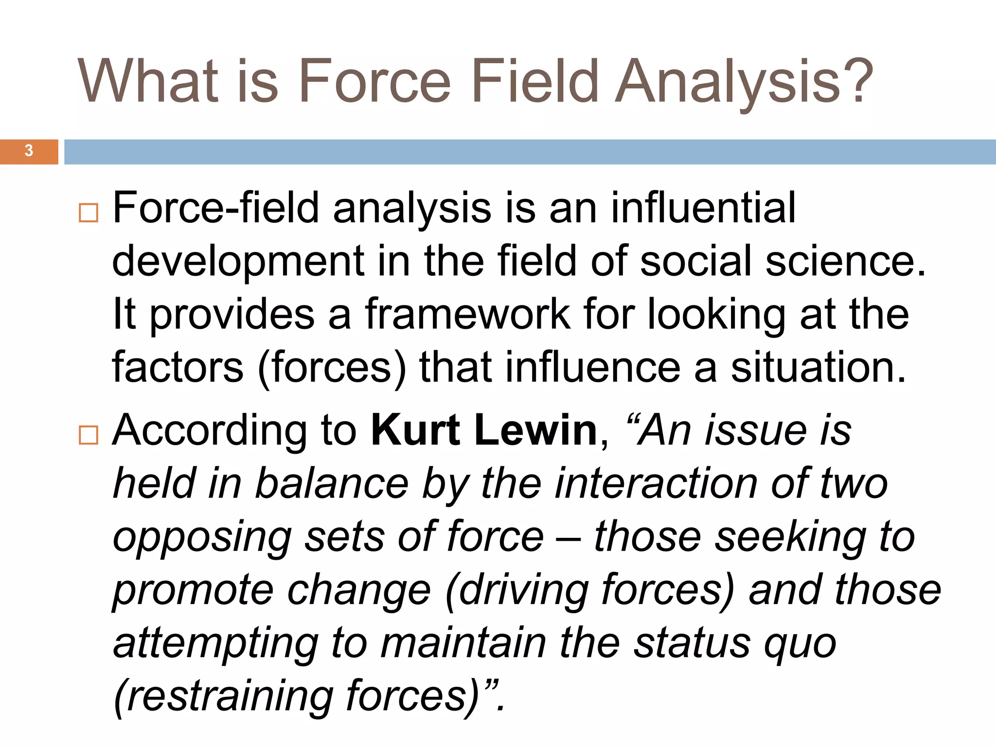 Force Field Analysis | PPTX