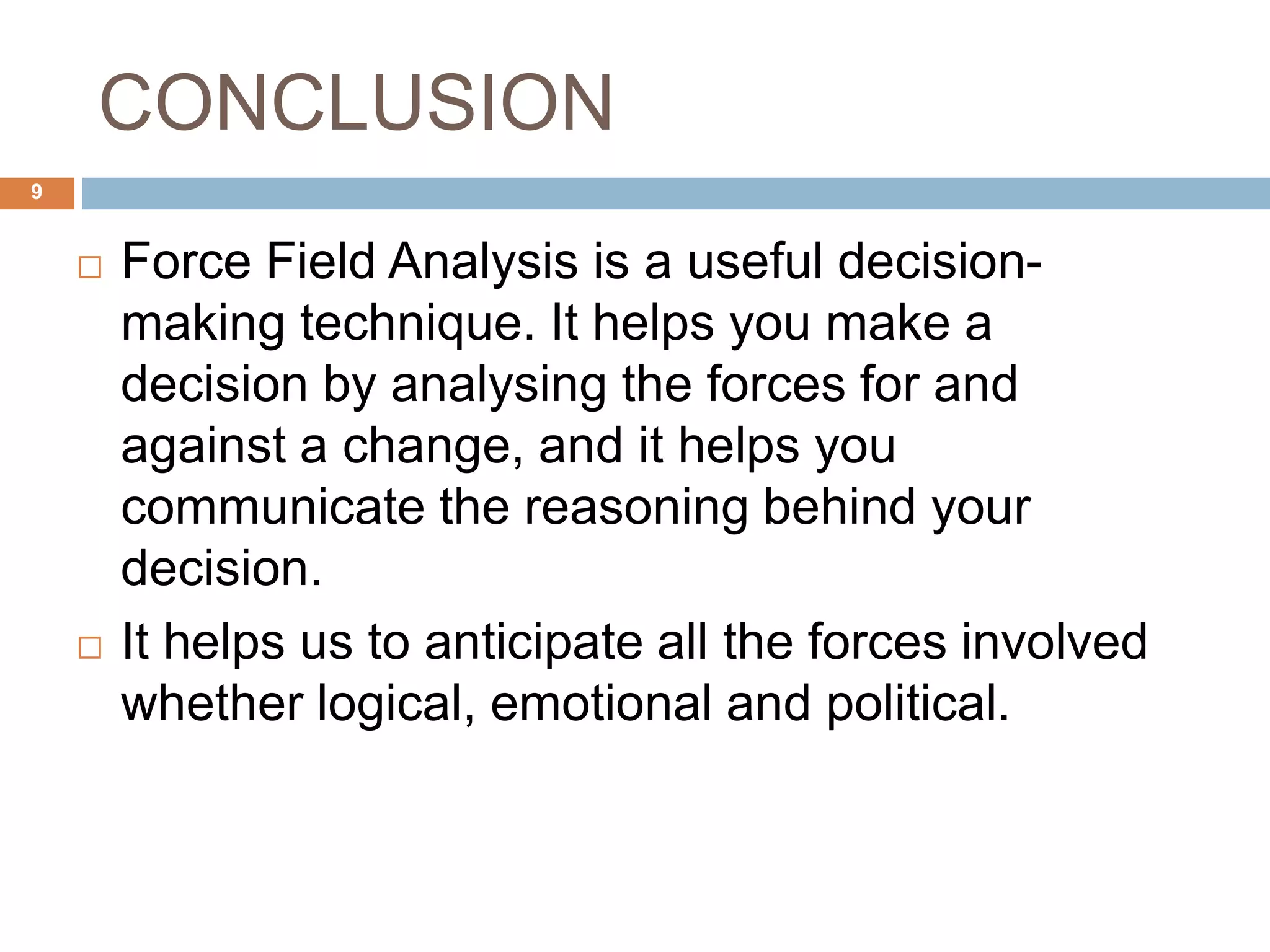 Force Field Analysis | PPTX