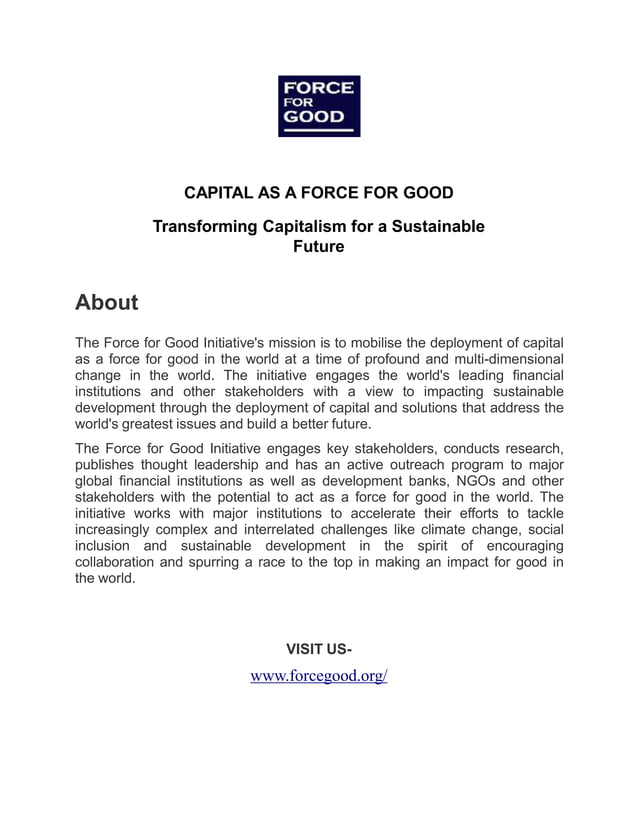 Force for good | PDF