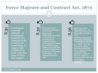 Impact of Force Majeure clause in commercial contracts | PPTX