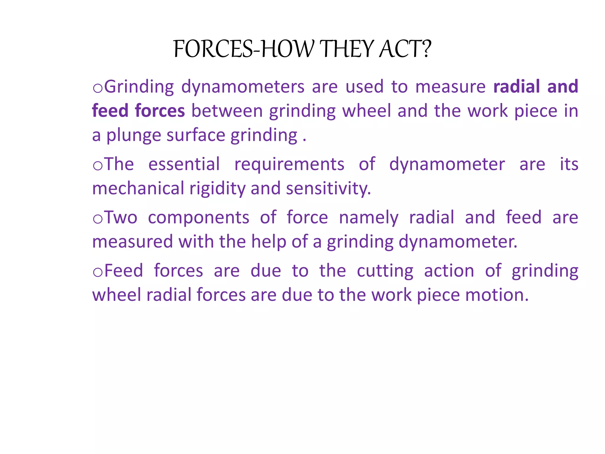 Force measurement in grinding using dynamometer | PPTX