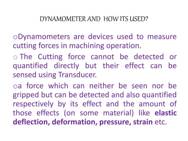Force measurement in grinding using dynamometer | PPTX | Physics | Science