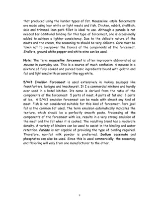 Understanding Forcemeat and the different types | PDF
