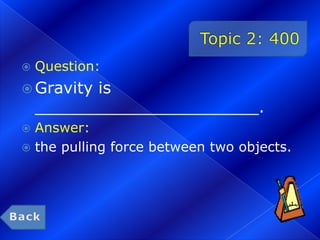 Force & Motion Jeopardy Review Game | PPTX