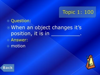 Force & Motion Jeopardy Review Game | PPTX