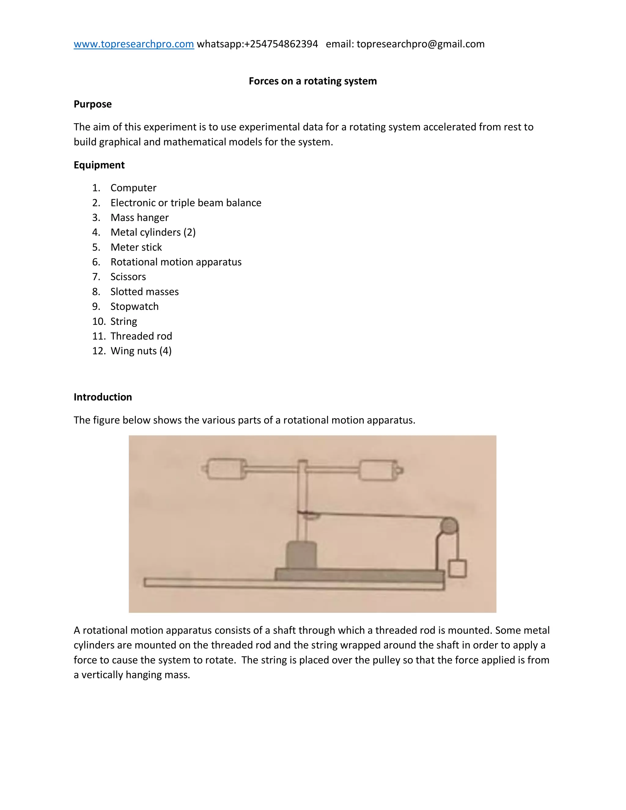 Force of rotating system | PDF