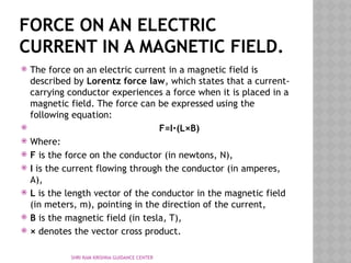 force on an electric current in a magnetic field..pptx