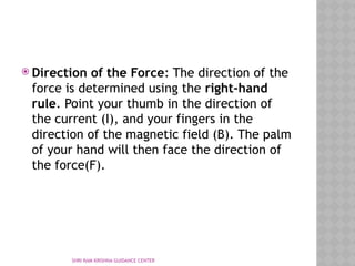 force on an electric current in a magnetic field..pptx