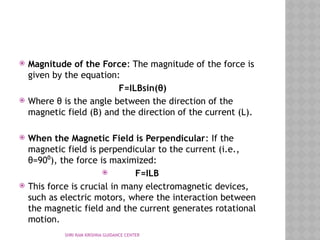 force on an electric current in a magnetic field..pptx