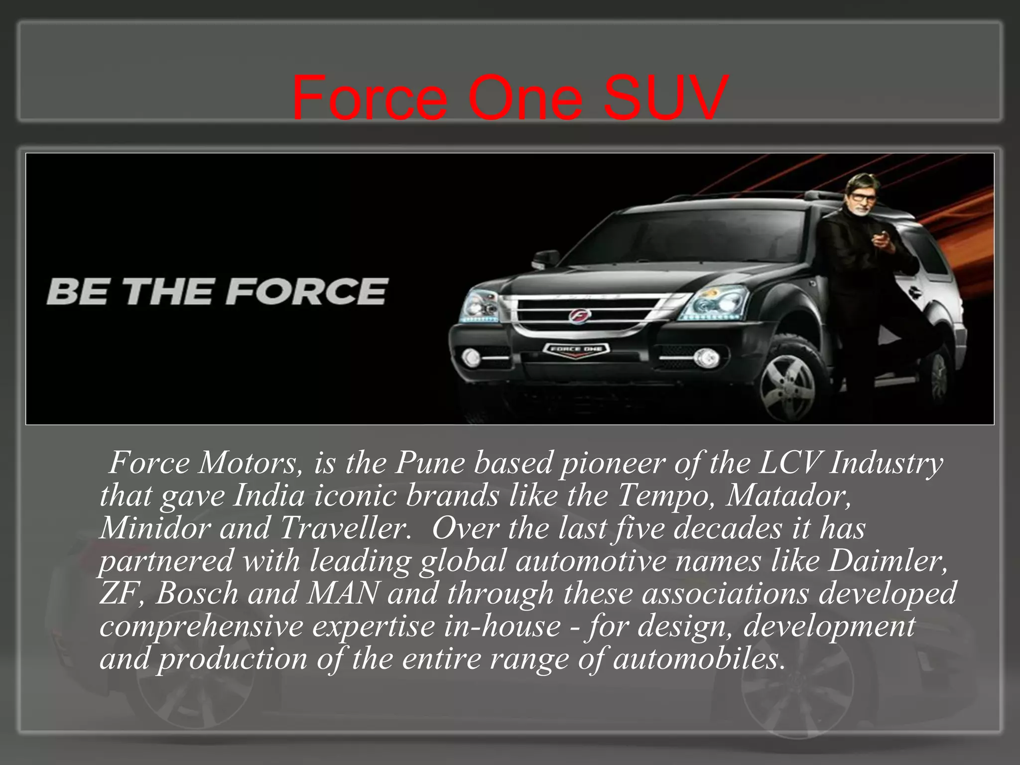 Force one suv | PPT