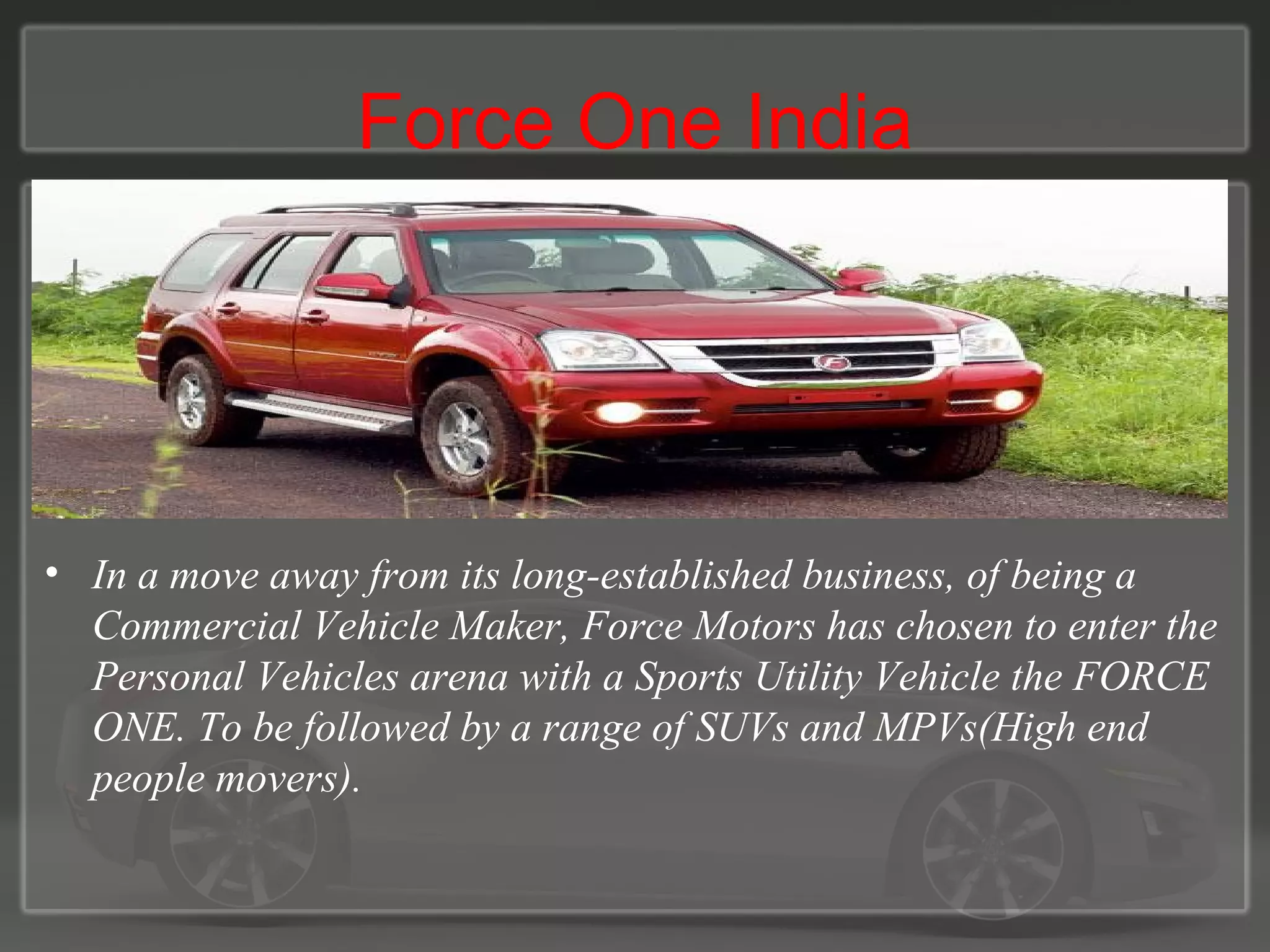 Force one suv | PPT