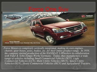Force one suv | PPT
