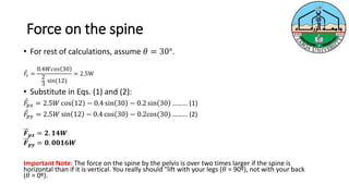 Biomechanics - Force on the Spine .pptx