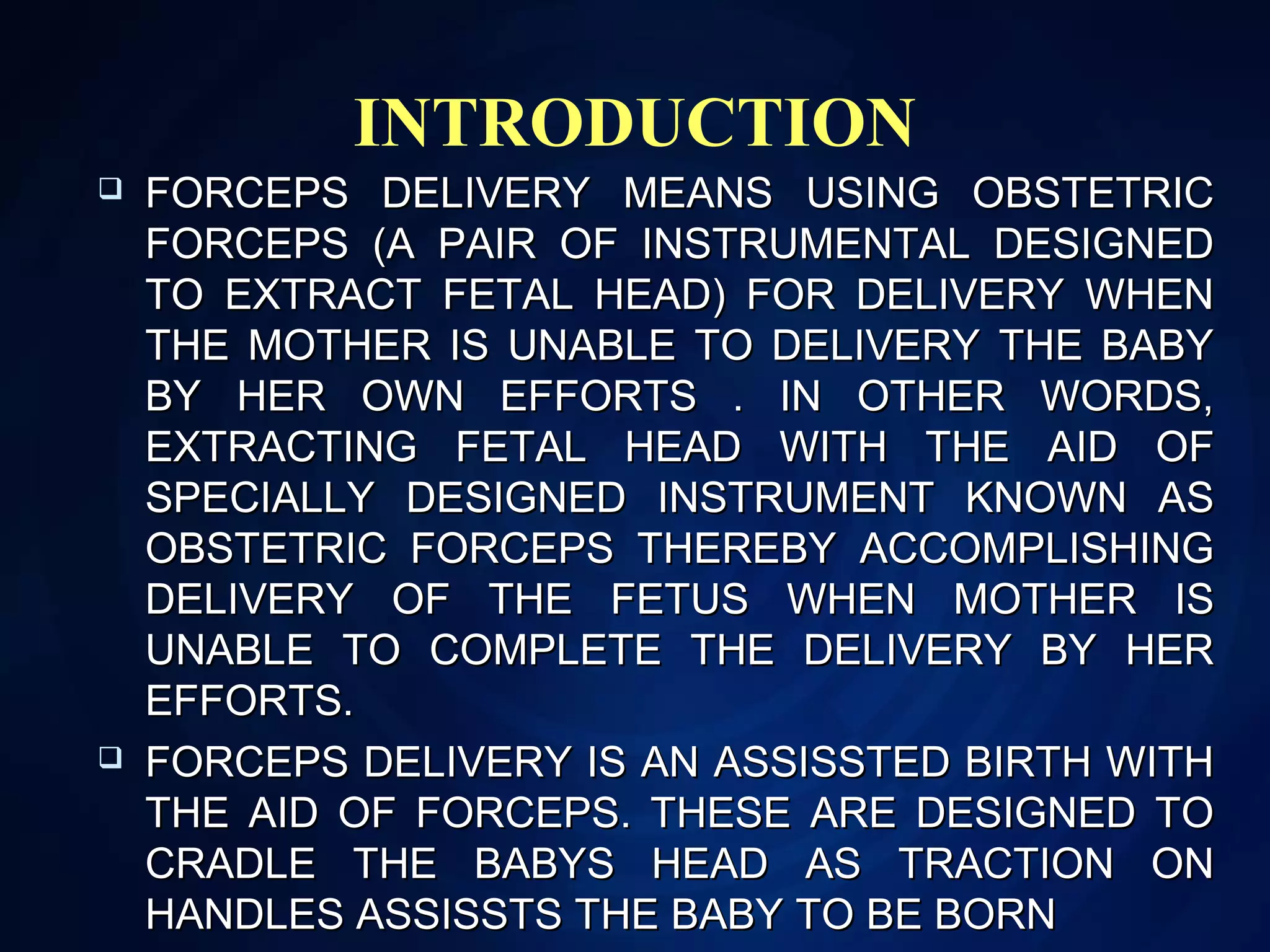 Forceps delivery | PPT