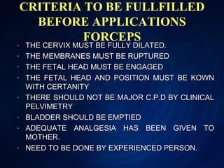 Forceps delivery | PPT