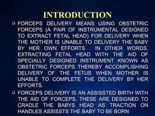 Forceps delivery | PPT