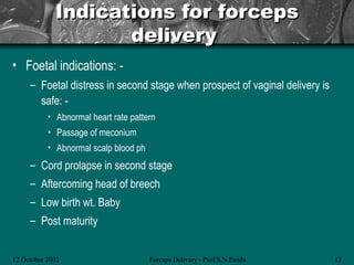 Forceps Delivery Overview Obstetrics.ppt