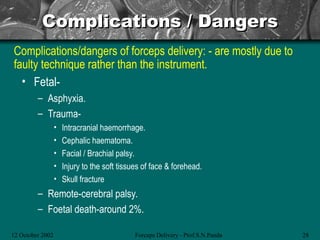 Forceps Delivery Overview Obstetrics.ppt