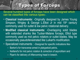 Forceps Delivery Overview Obstetrics.ppt