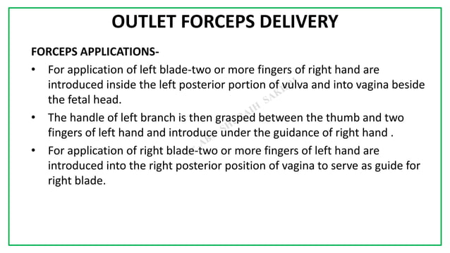 Forceps delivery and vacuum extraction | PPT | Pregnancy | Reproductive ...