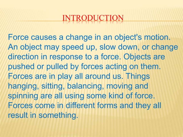 What are Forces??? | PPT | Free Download
