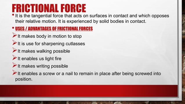 Forces(Frictional force) | PPT
