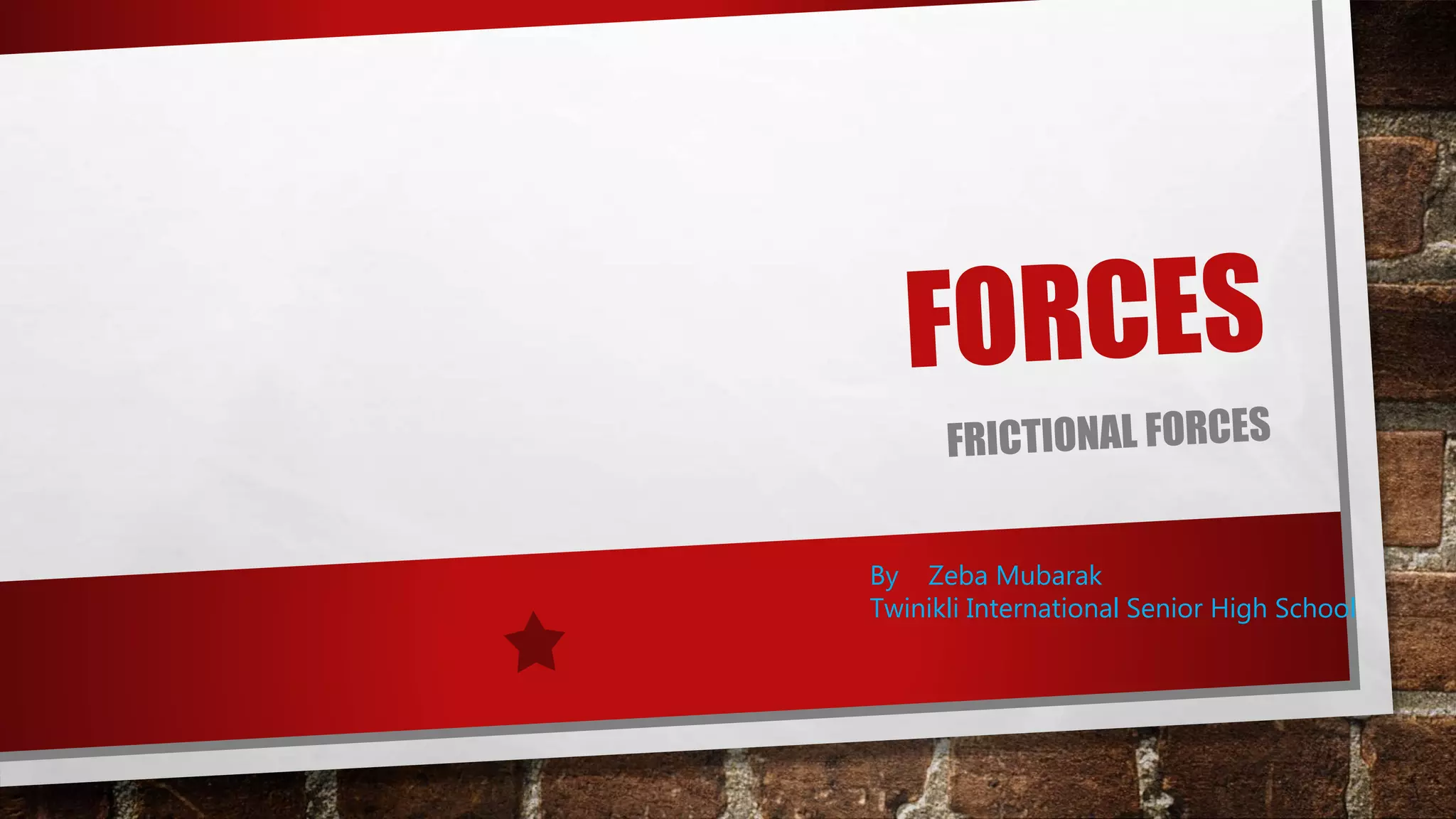 Forces Frictional Force Ppt