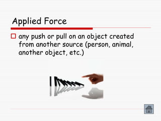 Applied Force Examples
